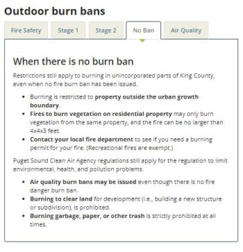 Burn Bans - Shoreline Fire Department