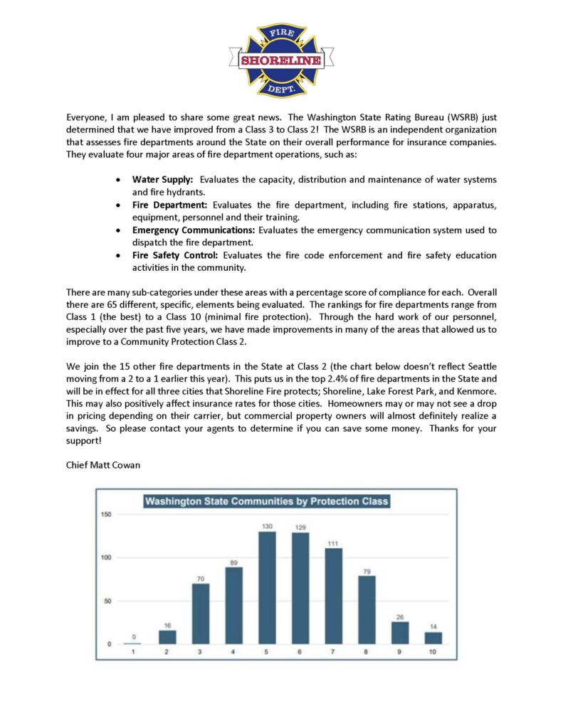 Shoreline Fire Improves to a WSRB Class 2 Rating - Shoreline Fire ...