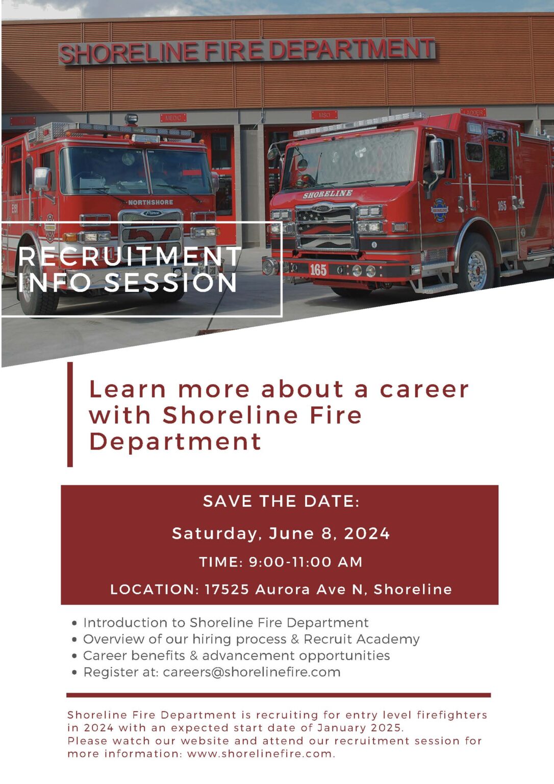 Recruitment Info Session - Entry Level Firefighters - Shoreline Fire ...