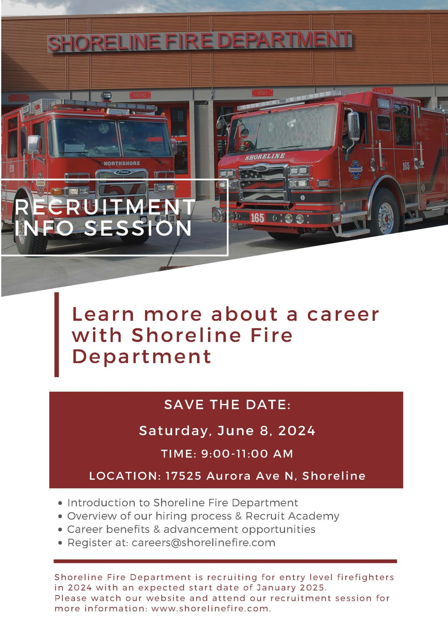 Recruitment Info Session - Entry Level Firefighters - Shoreline Fire ...